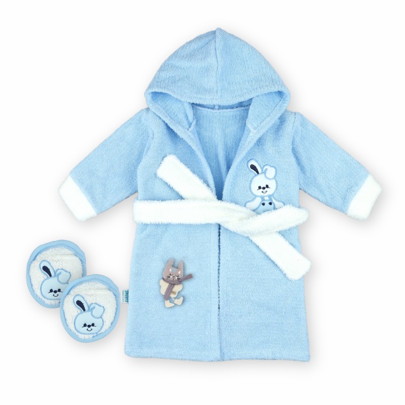 Blue Bath robe for kid...-SF362-B